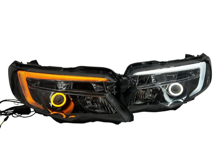 16-22 Honda Pilot Custom Black Retrofit Headlights Switchback LED Halo ...