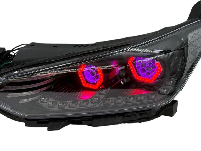 2019-2022 Hyundai Veloster N Custom Black Retrofit LED Halo Demon Eye ...